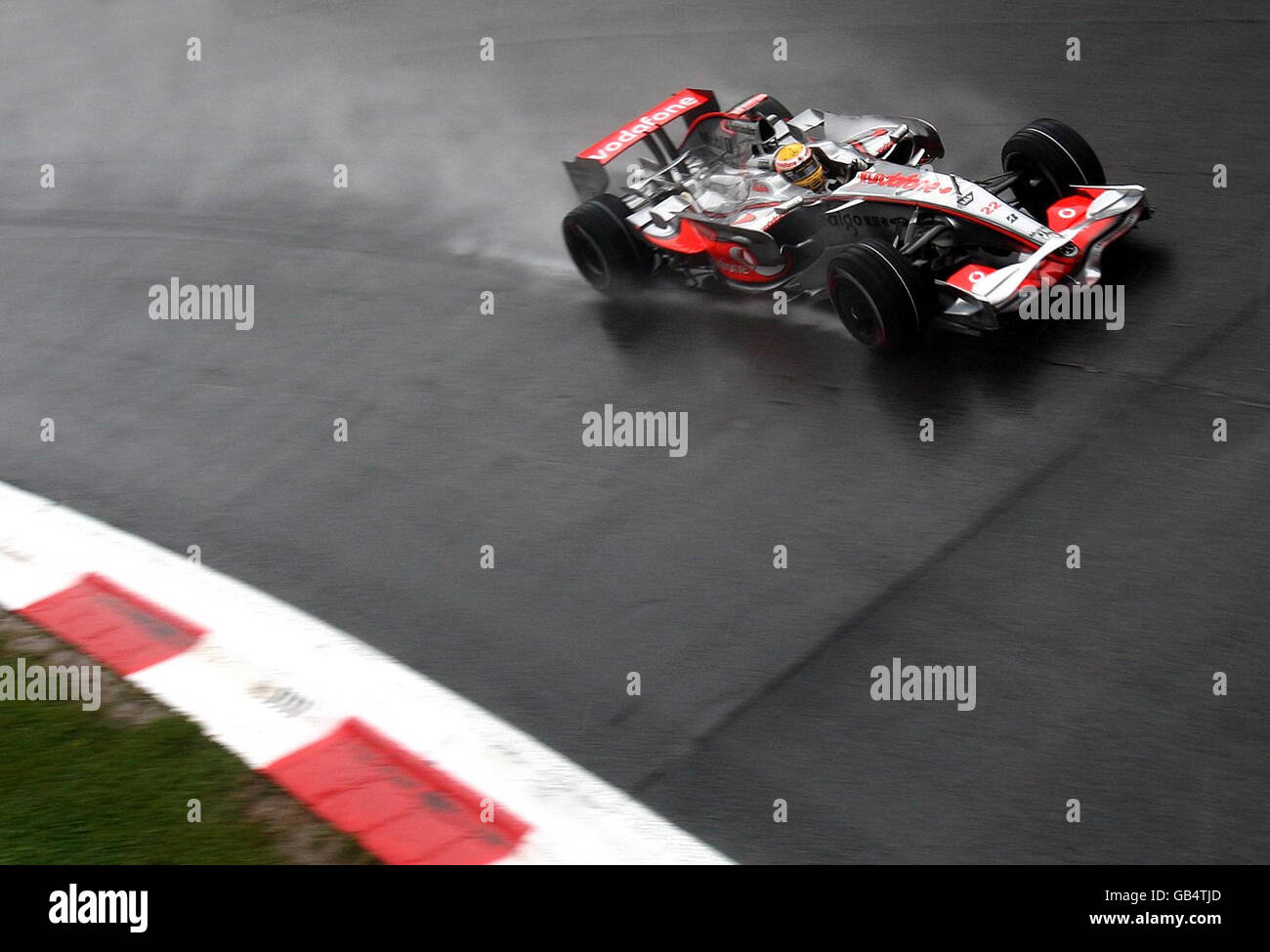 Vodafone Mclaren driver Lewis Hamilton goes round the Parabolica during ...