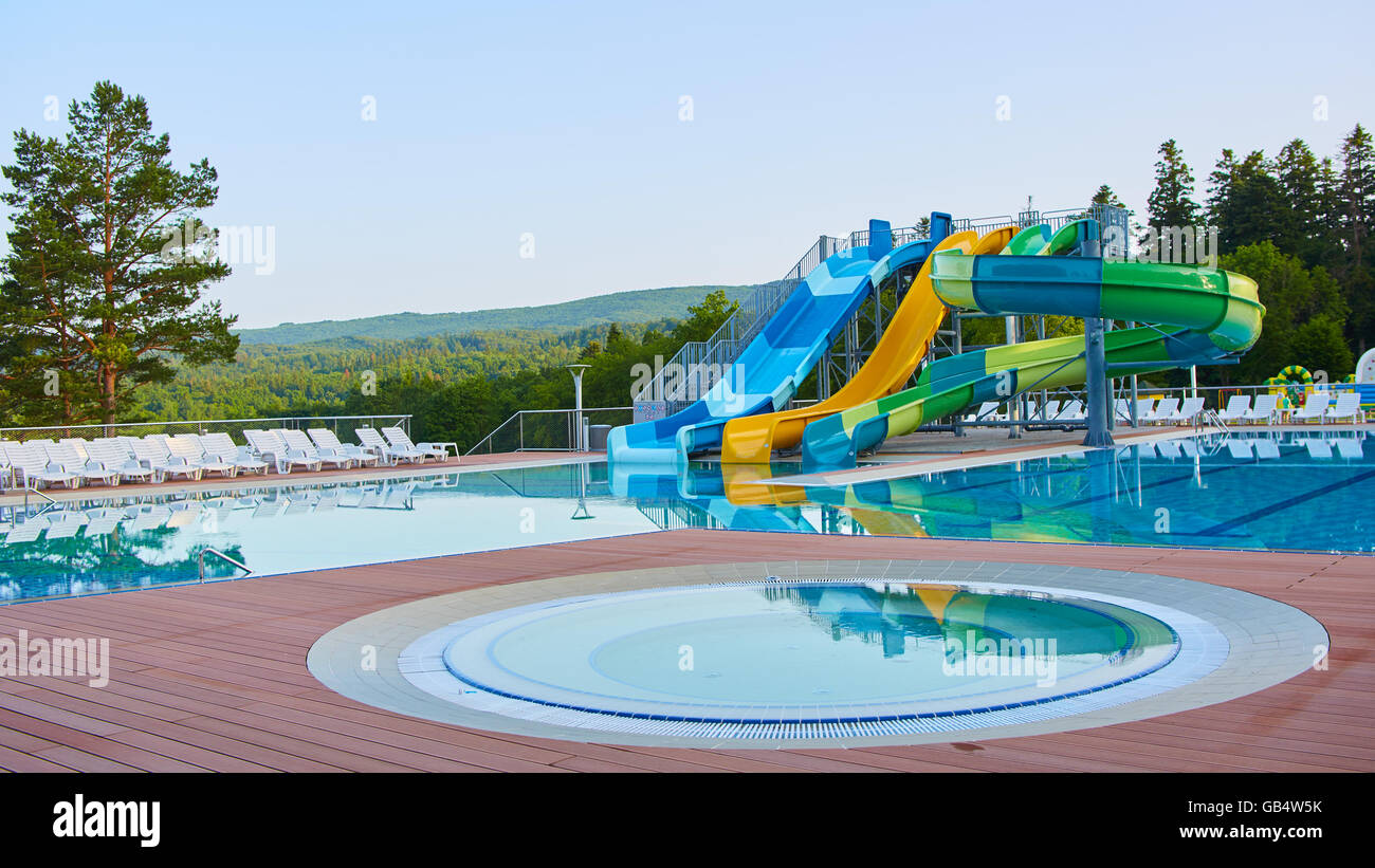 swimming pool in beautiful park Stock Photo - Alamy