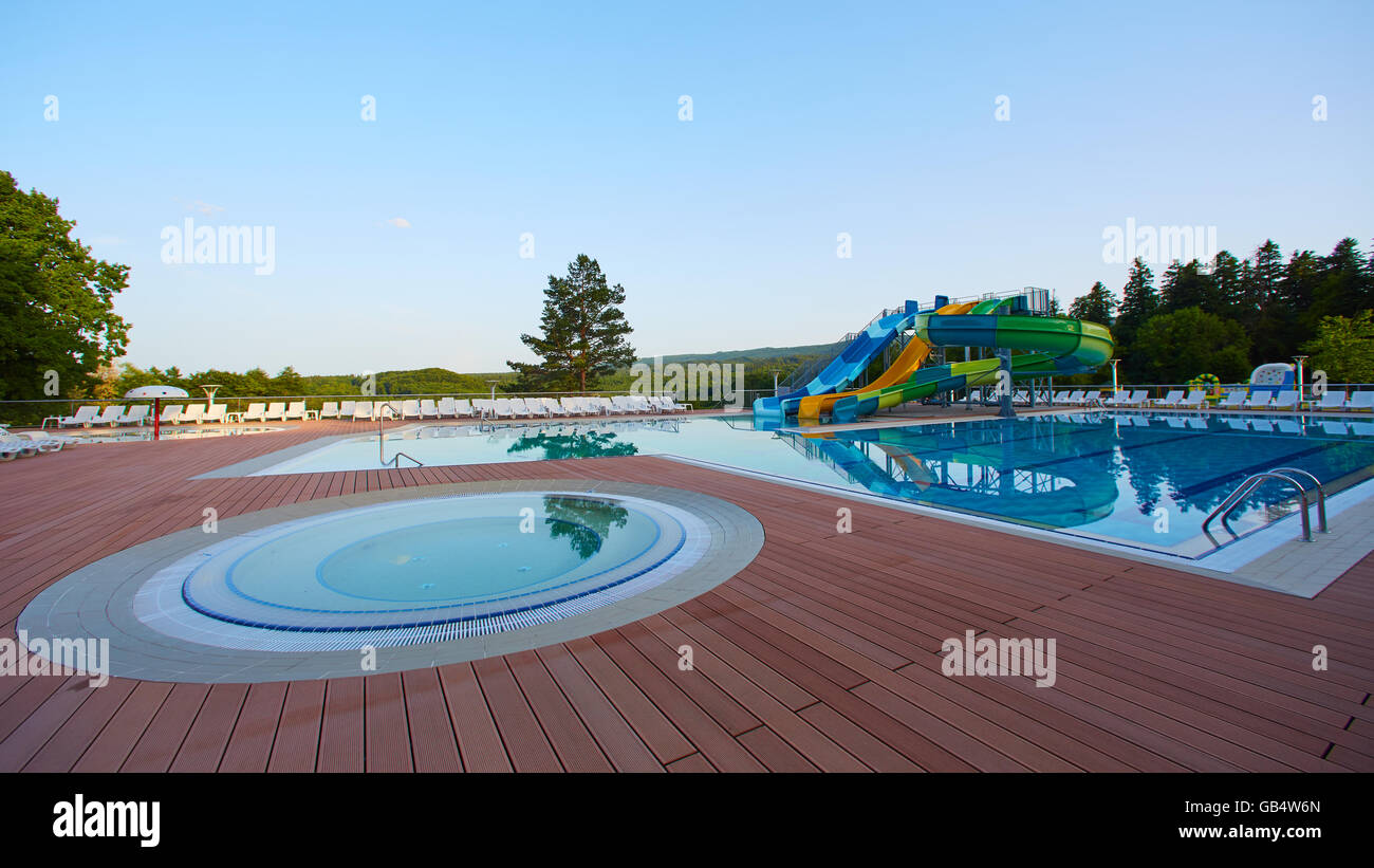 swimming pool in beautiful park Stock Photo - Alamy