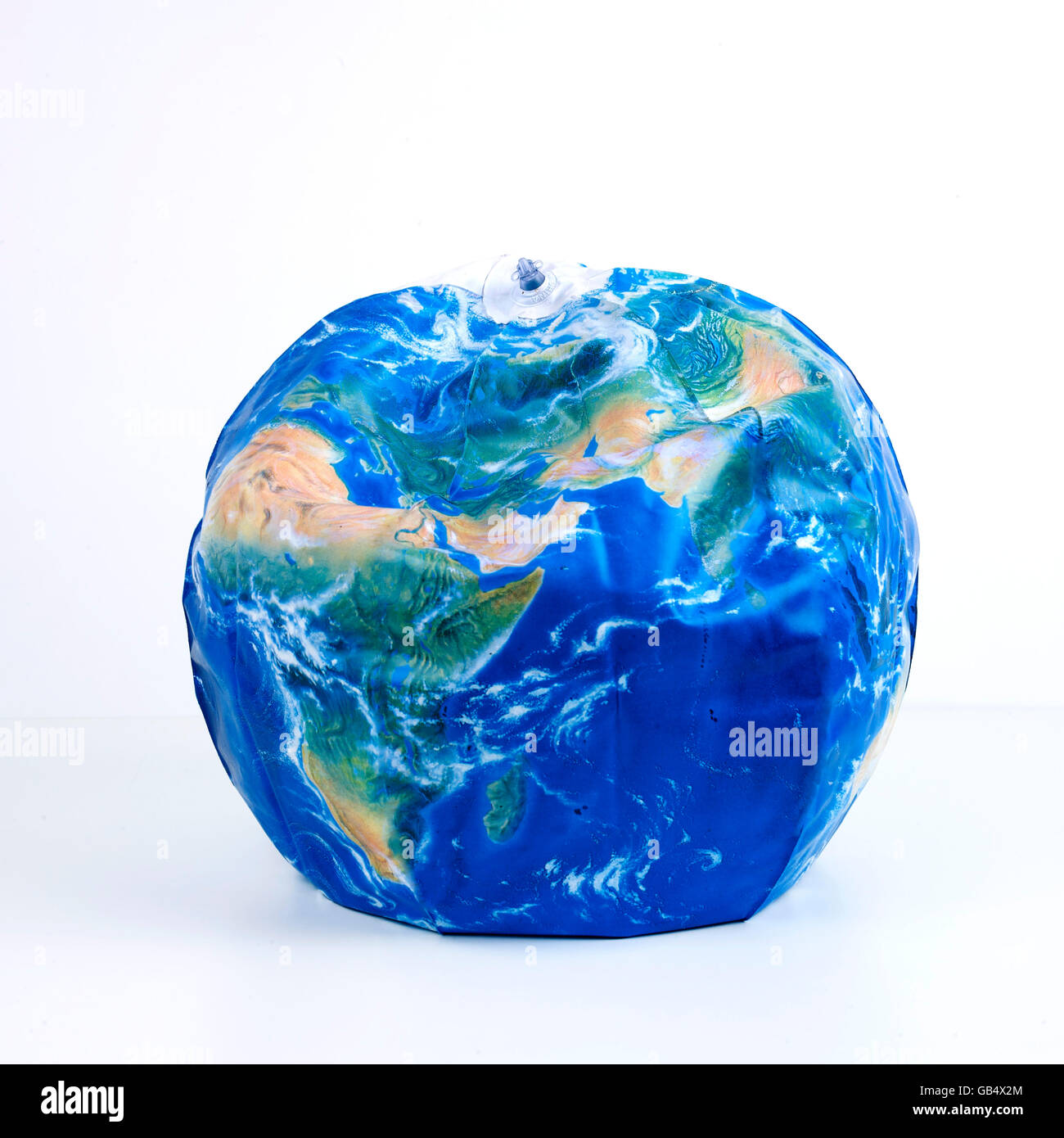 Beach ball shaped as a globus Stock Photo - Alamy