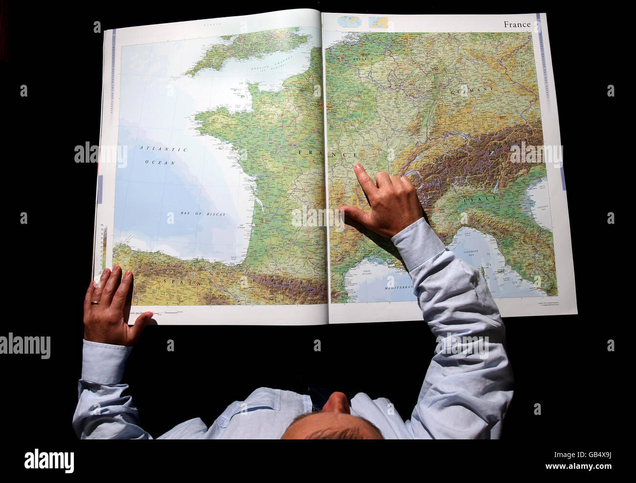 Largest world atlas ever produced headquarters in brackley hi-res stock ...