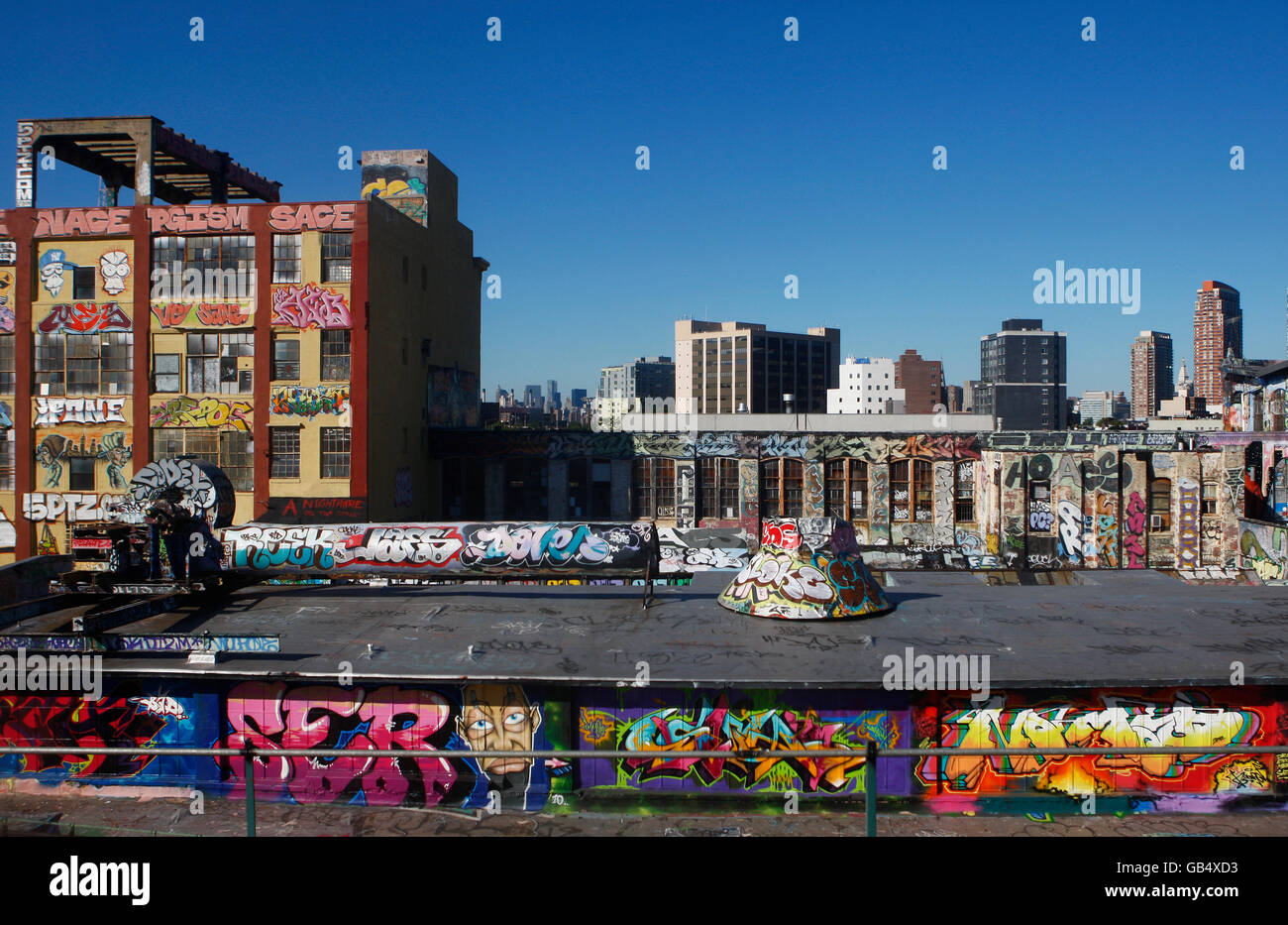 Buildings covered in graffiti, New York City, New York, USA, America ...