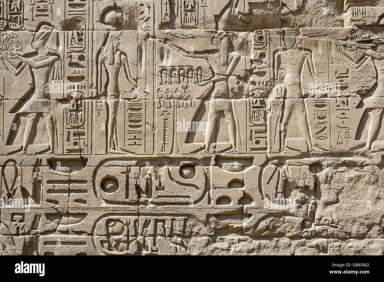 Bas-relief in Karnak Temple, Karnak, Luxor, Egypt Stock Photo - Alamy