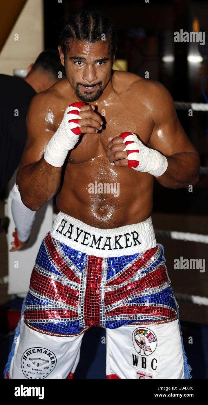 Boxing - David Haye Media Work Out - O2 Arena. Heaveyweight Boxer David ...