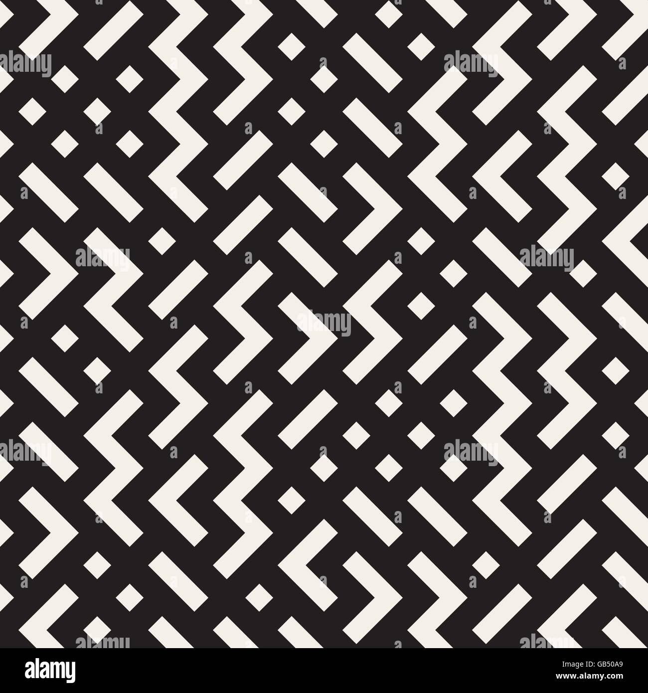 Vector Seamless Black and White Shapes Geometric Jumble Pattern Stock ...