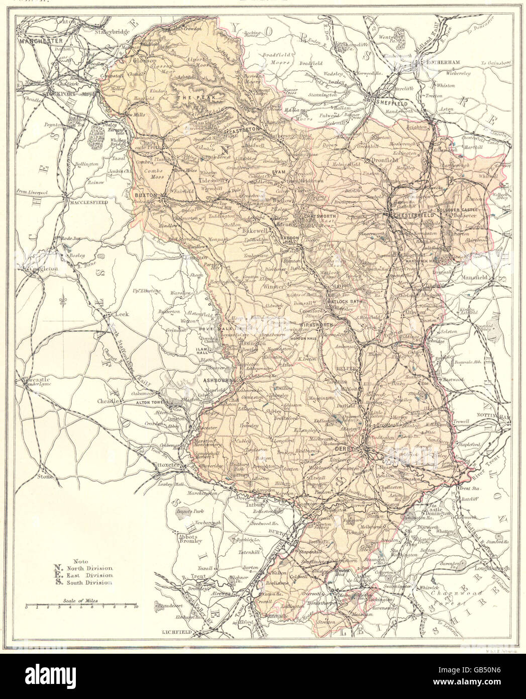 Derby map hi-res stock photography and images - Alamy