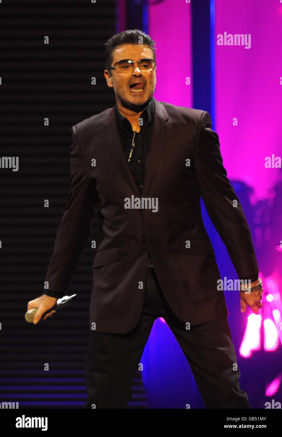 Previously unissued photo dated 24/08/08 of singer George Michael ...