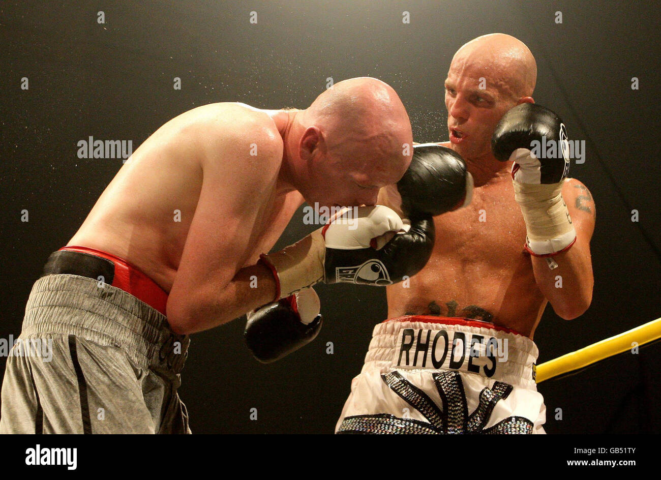 Ryan Rhodes (right) in action with Jamie Coyle during the British ...