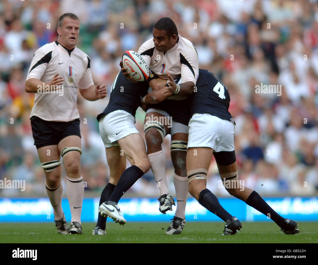 Heroes XV's Dan luger (l) and Rob Sugden (r) tackle International ...