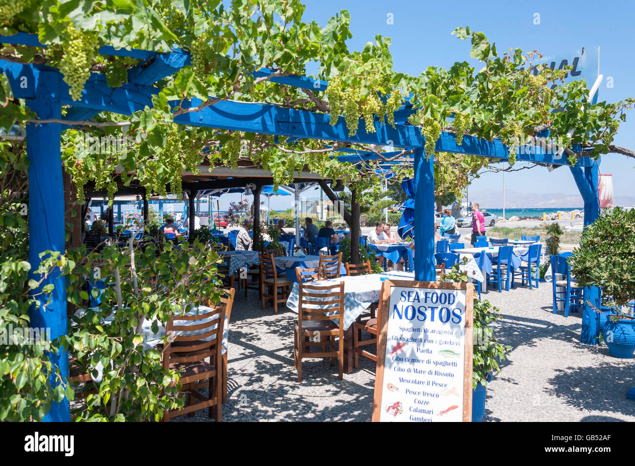 Traditional Nostos Taverna, Mastihari, Kos (Cos), The Dodecanese, South ...