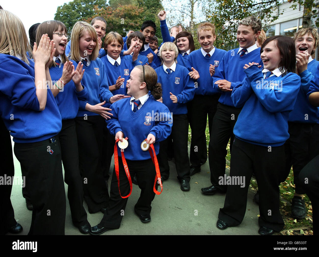 Gold medal winning paralympic swimmer High Resolution Stock Photography ...