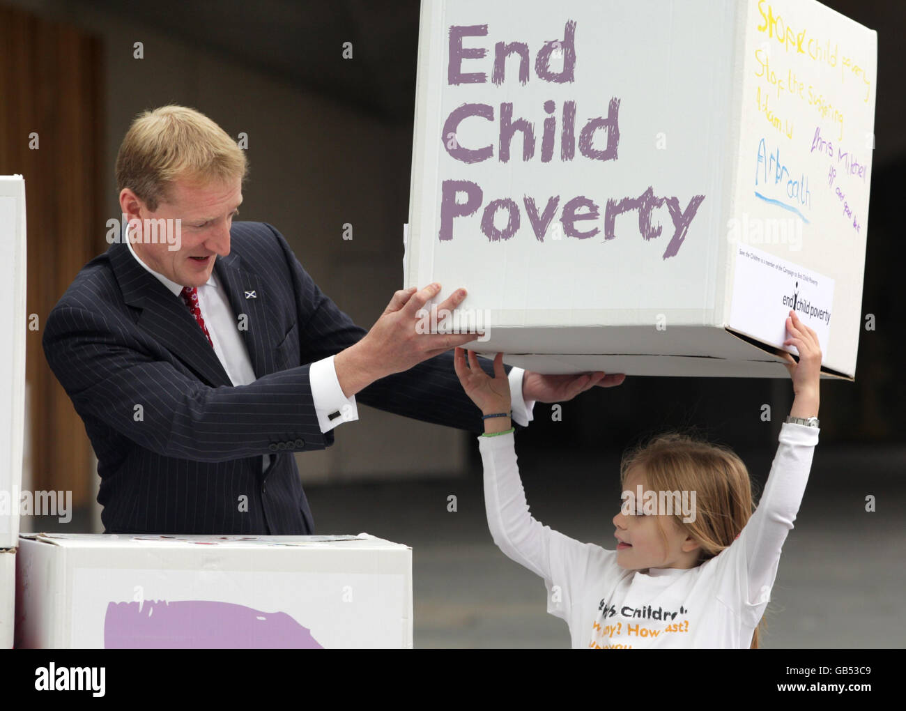 Child poverty protest Stock Photo - Alamy
