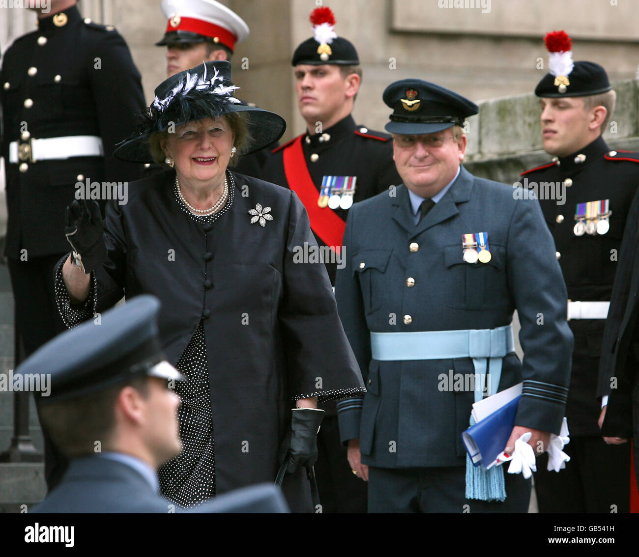 Baroness Margaret Thatcher arrives at a service to commemorate ...