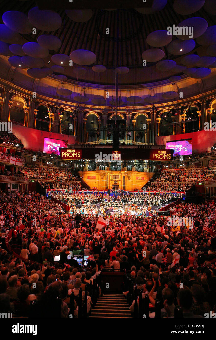 A general view of The Last Night of the Proms at the Royal Albert Hall ...