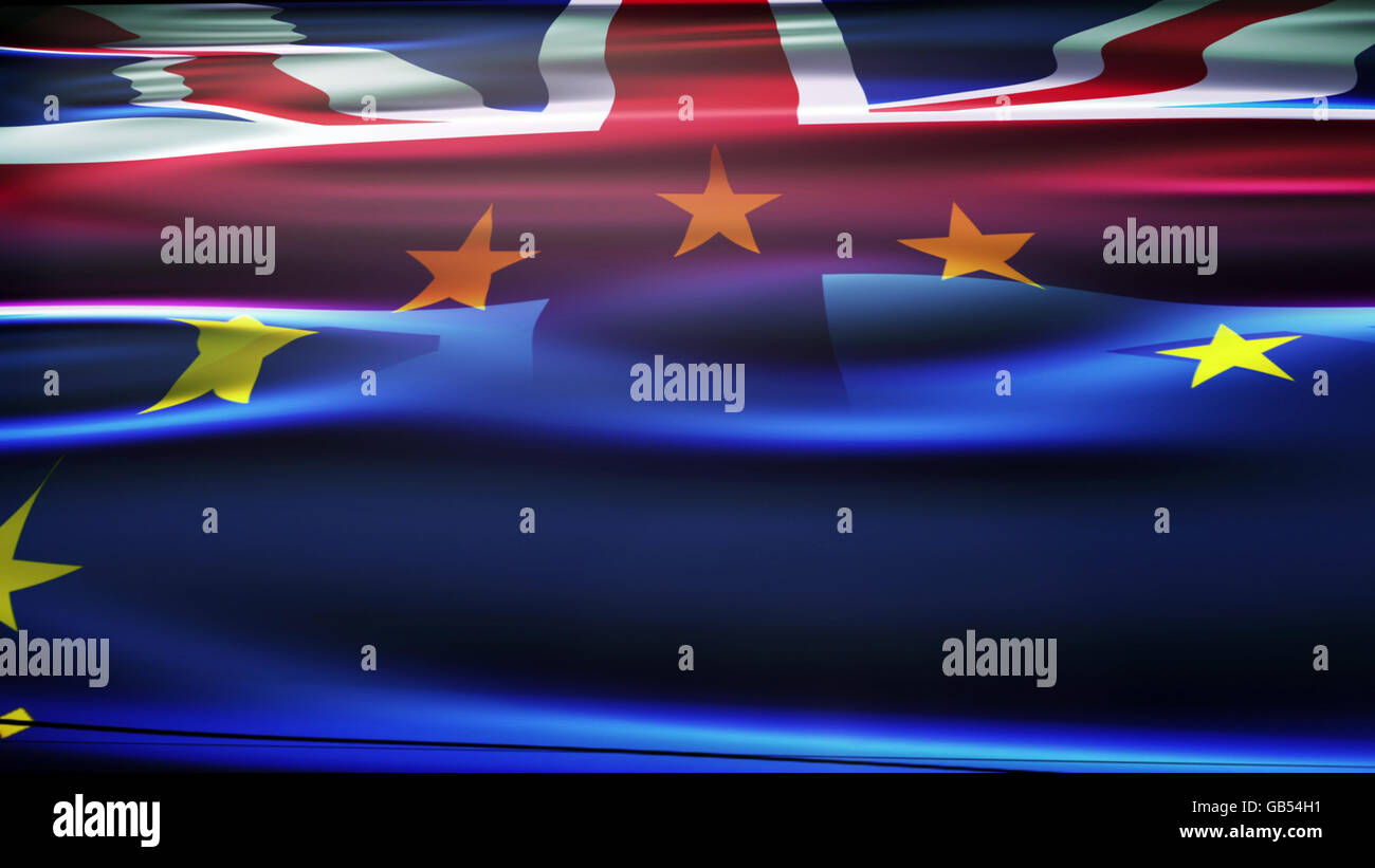 Flags of the United Kingdom and the European Union Stock Photo - Alamy