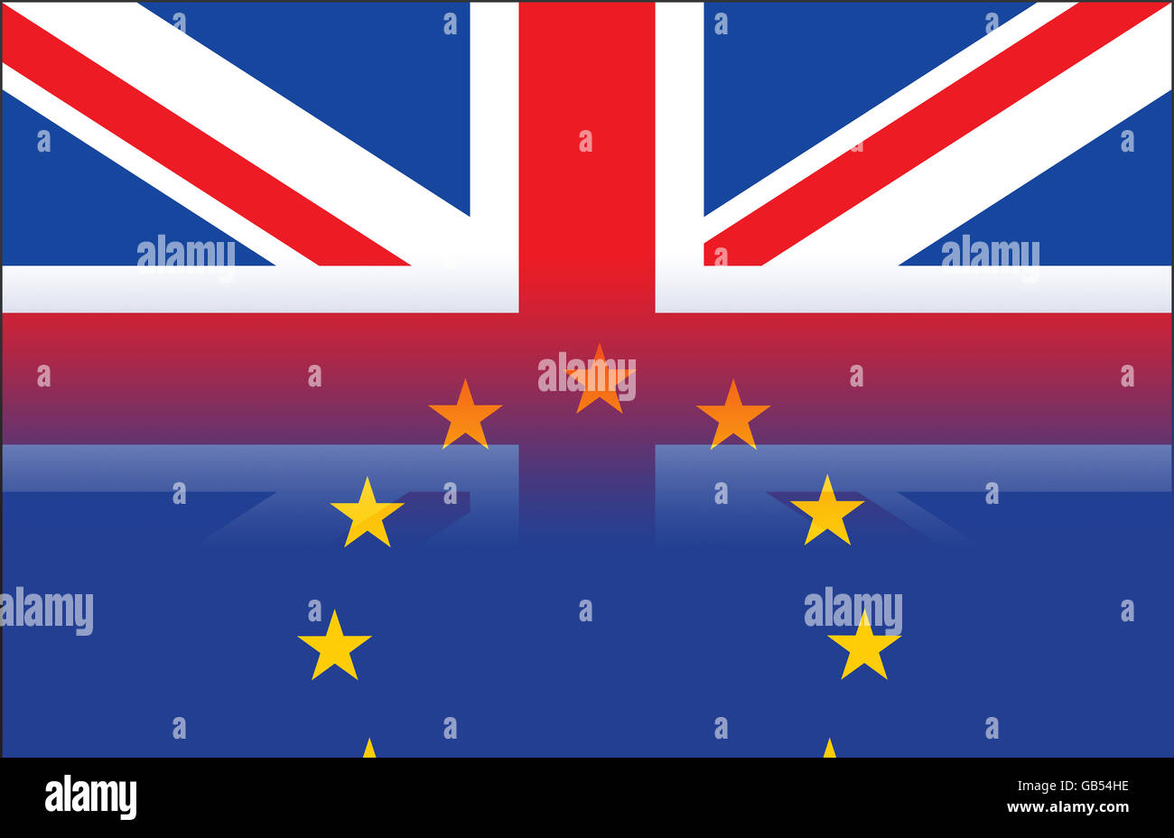 Flags of the United Kingdom and the European Union Stock Photo - Alamy