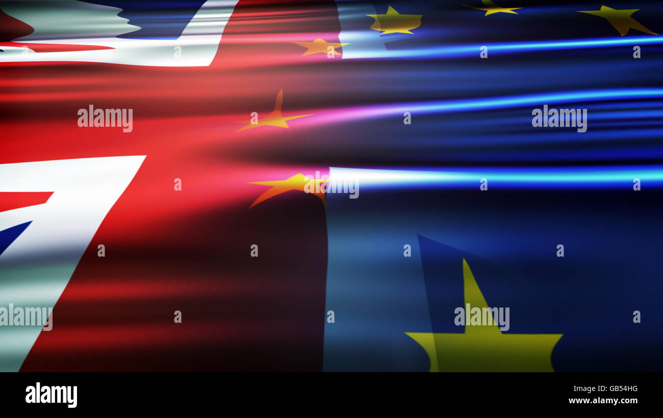 Flags of the United Kingdom and the European Union Stock Photo - Alamy
