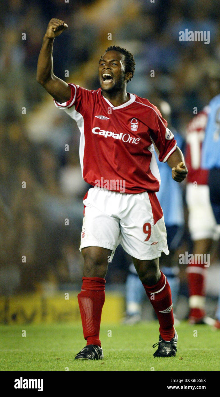 Nottingham Forest's David Johnson celebrates his goal against Coventry ...