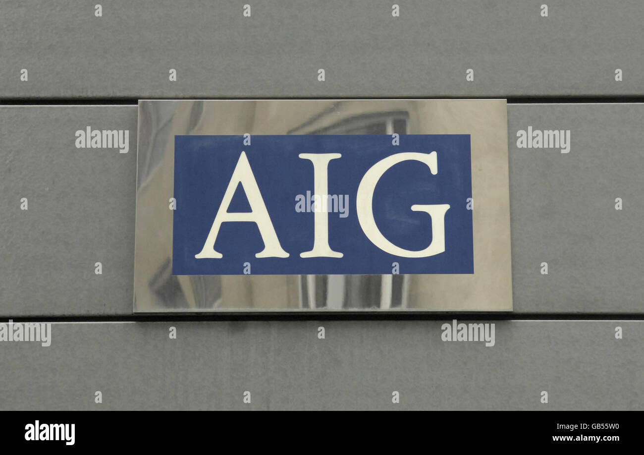 Aig building sign hi-res stock photography and images - Alamy