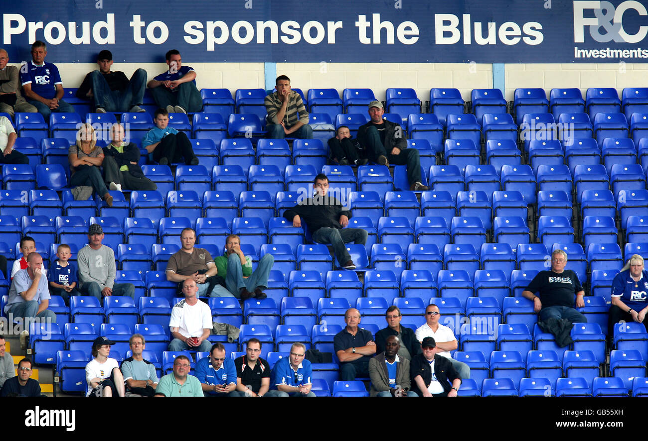 Birmingham City fans watch the action from the stands Stock Photo - Alamy