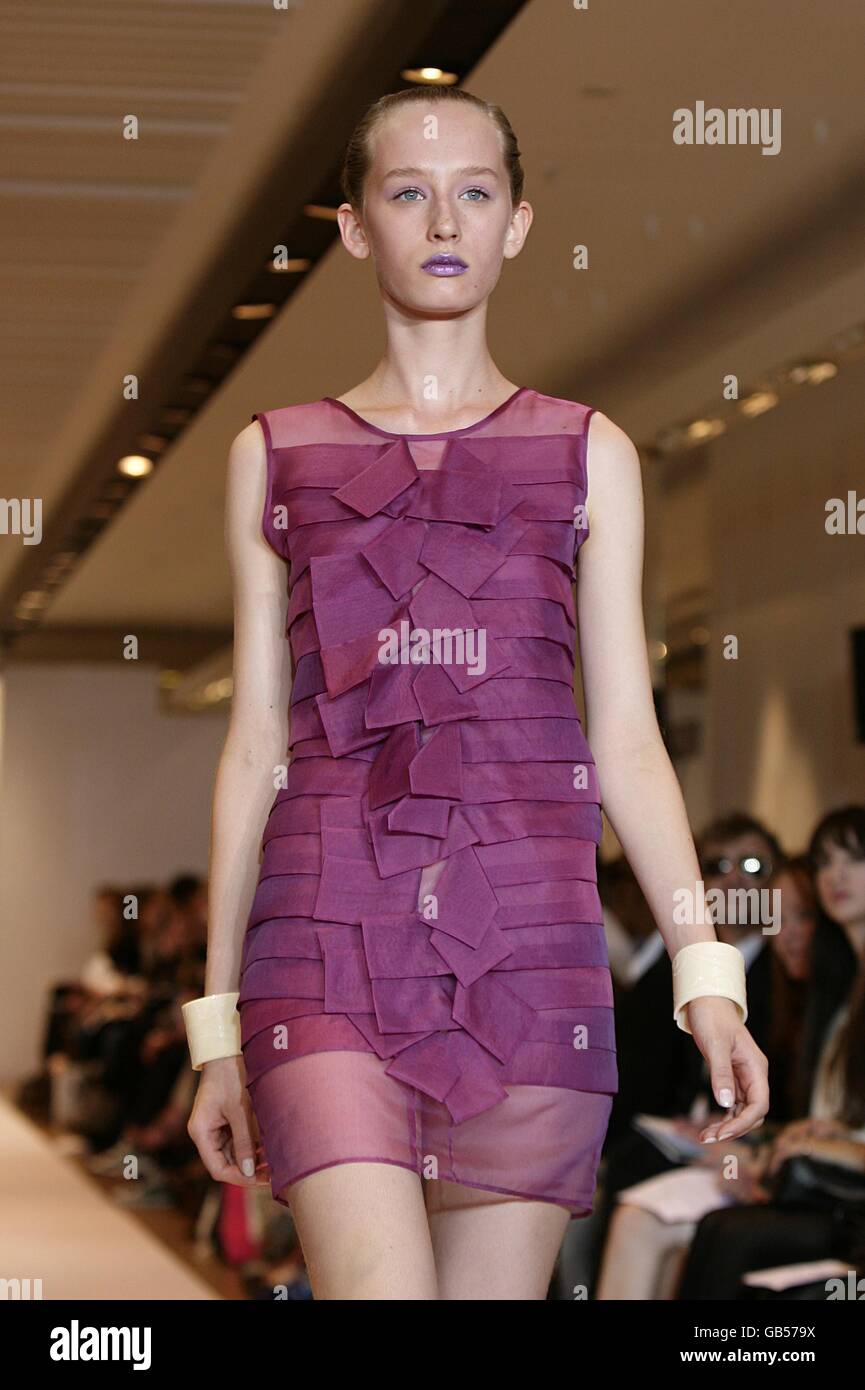 A model wears a creation from the Modernist, Mango collection, during ...