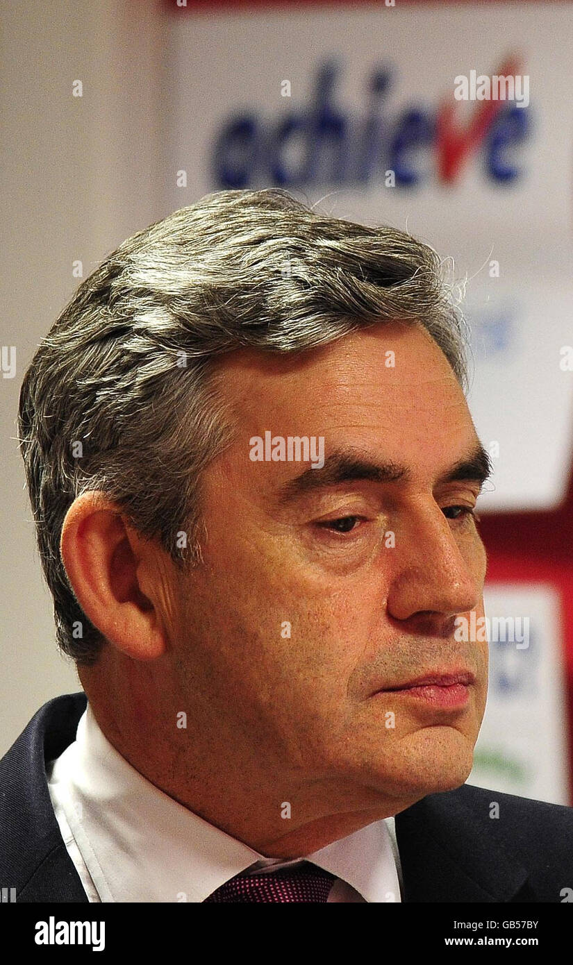 Prime Minister Gordon Brown -in Manchester for a visit to the Wright ...