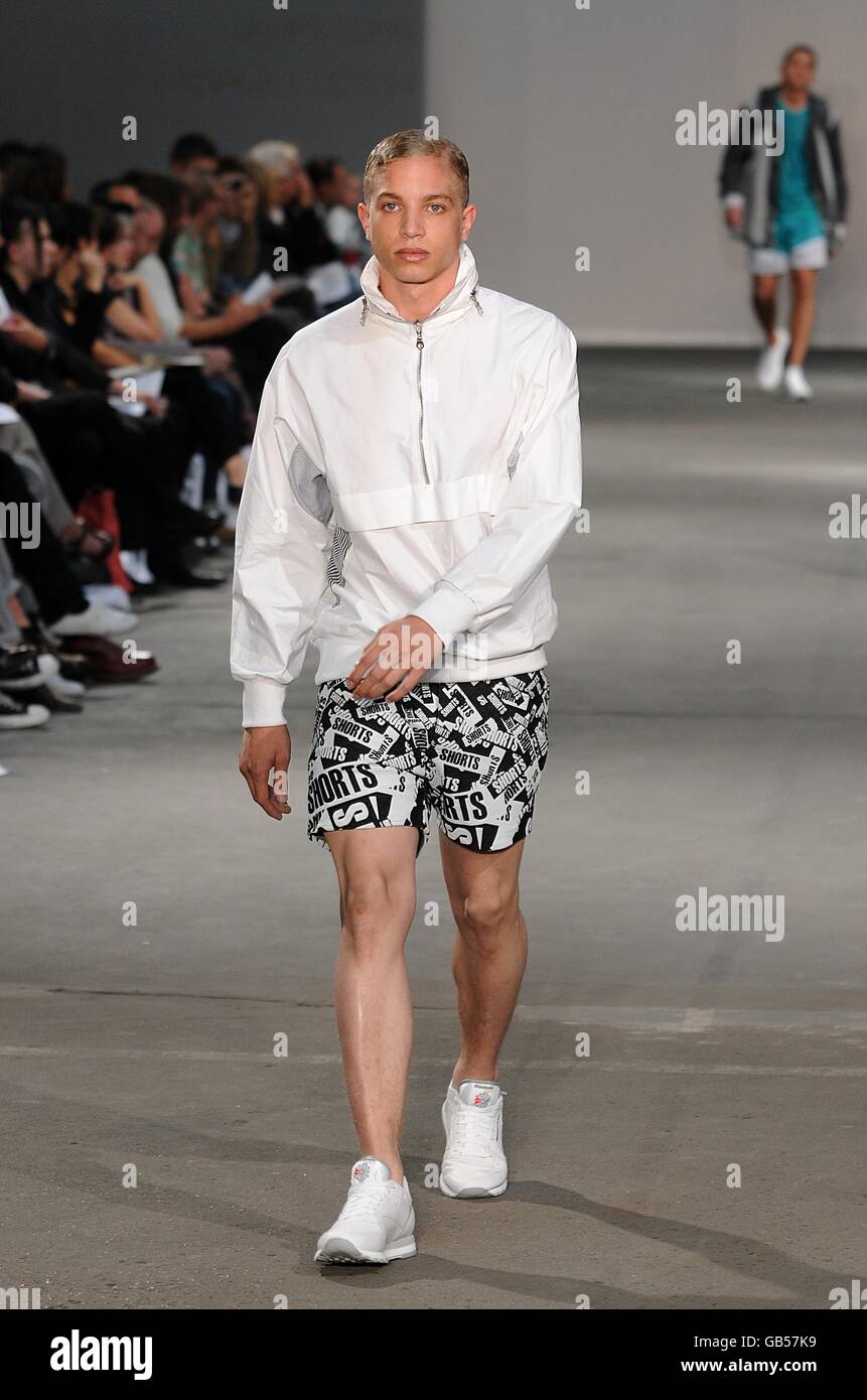 A model wears a creation from the MAN, Topman Design collection, during ...