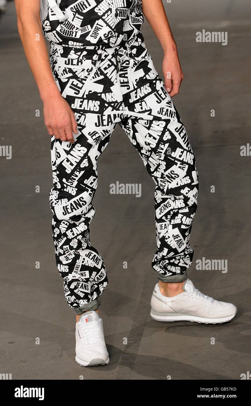A model wears a creation from the MAN, Topman Design collection, during ...