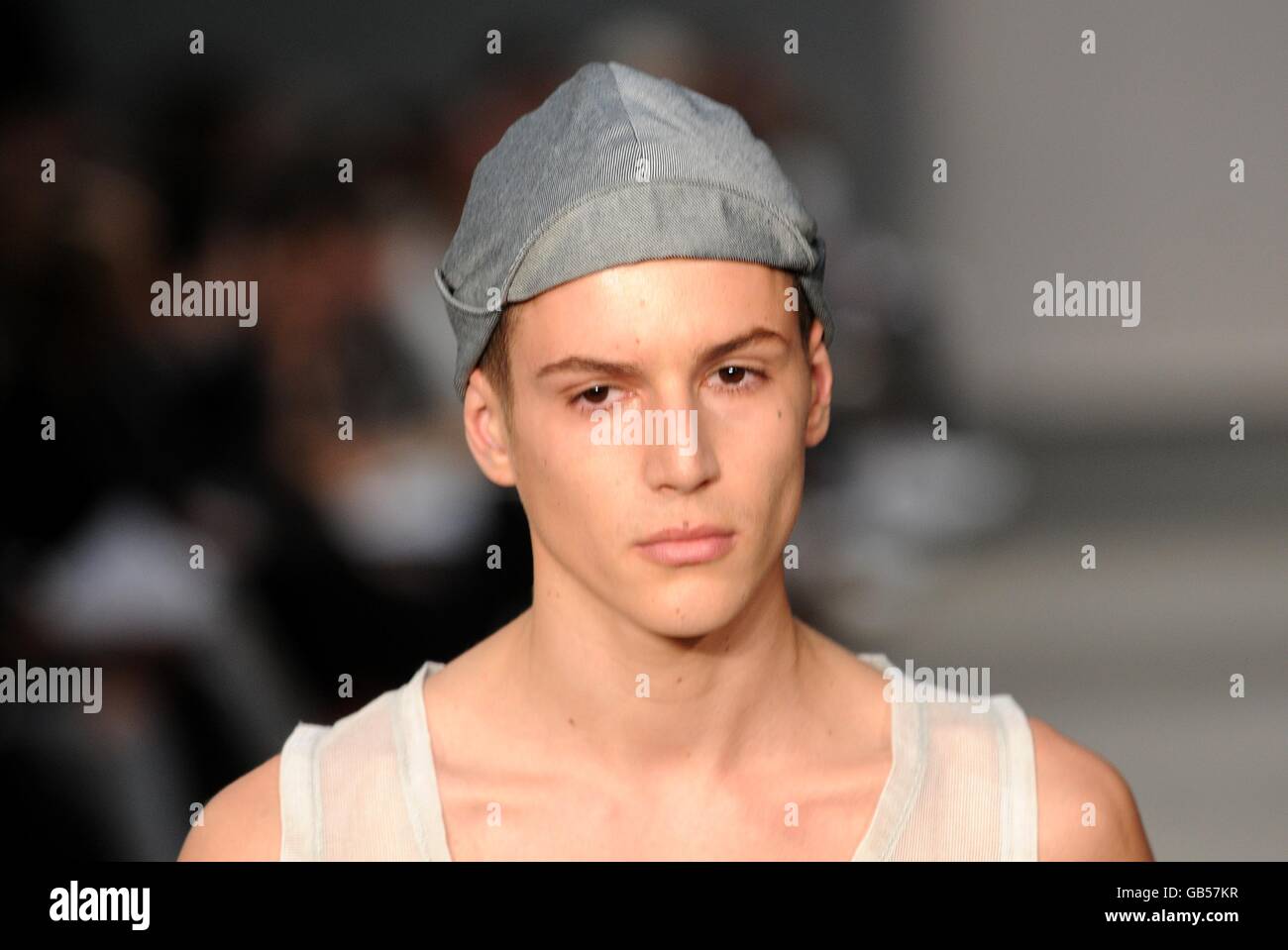 A model wears a creation from the MAN, Topman Design collection, during ...