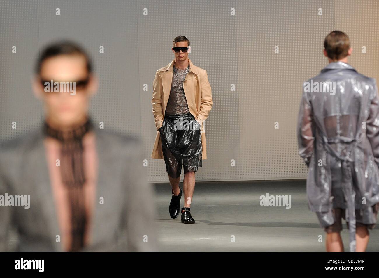 Models wear creations from the MAN, Topman Design collection, during ...