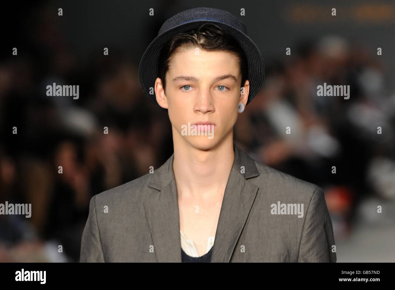 A model wears a creation from the MAN, Topman Design collection, during ...