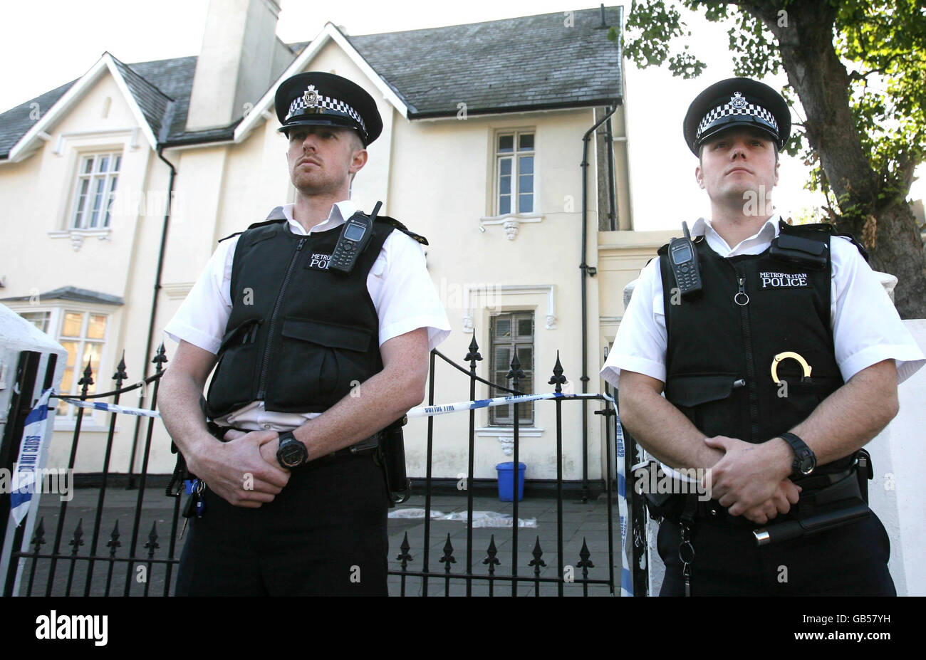 Police guard scene in coldharbour lane hi-res stock photography and ...