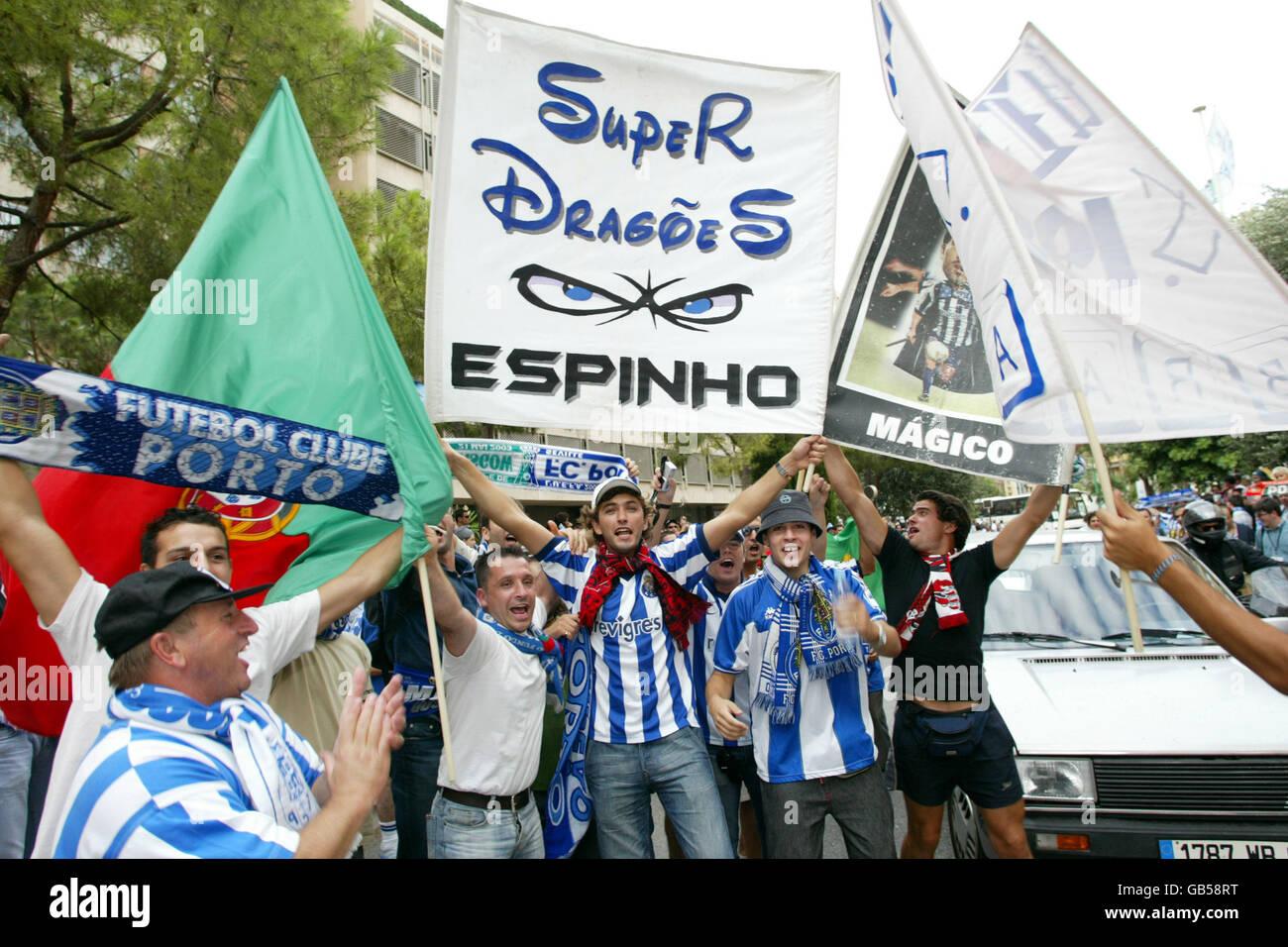 Fc porto fans show their support outside the stadium hi-res stock ...