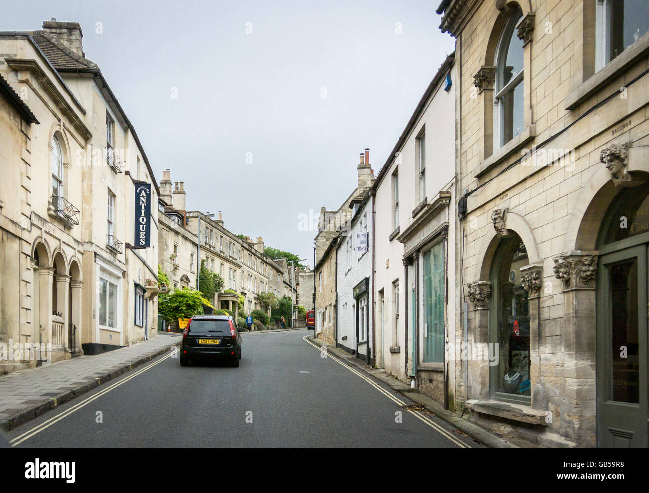 Car going uphill with houses hi-res stock photography and images - Alamy