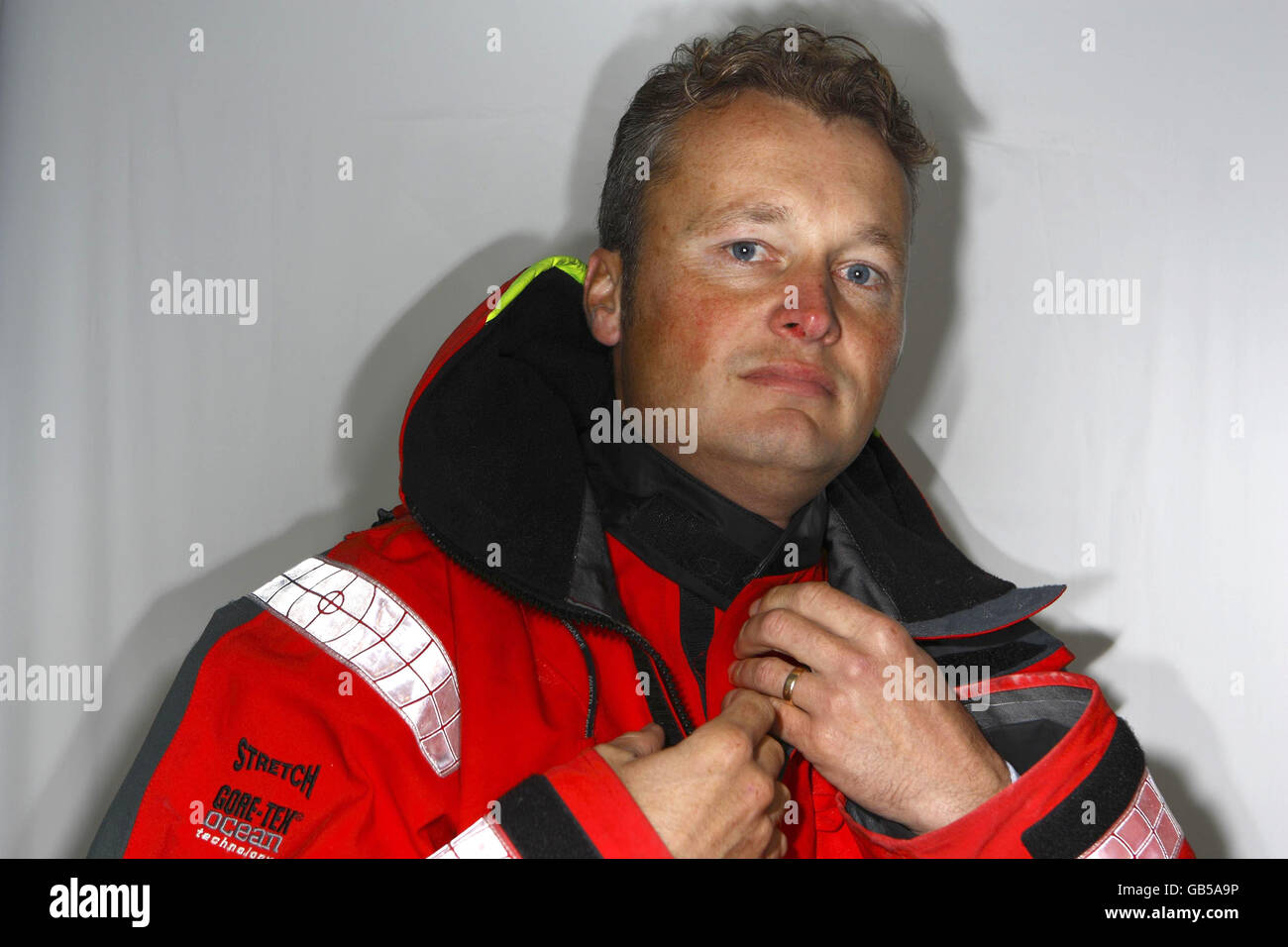 Sailing - Sam Davies Photo Shoot - Portsmouth Stock Photo - Alamy