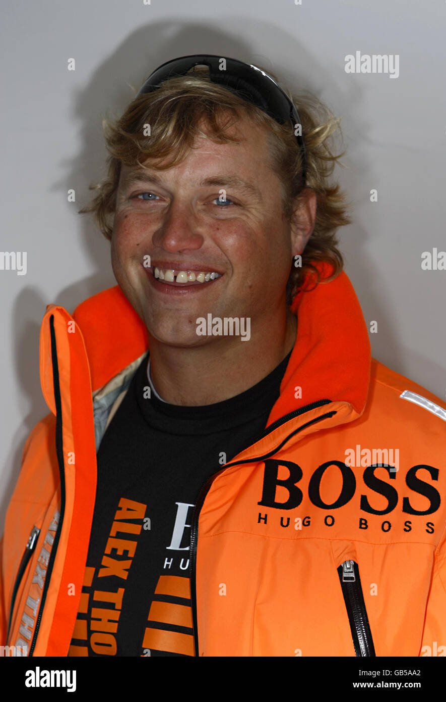 Sailing - Sam Davies Photo Shoot - Portsmouth Stock Photo - Alamy