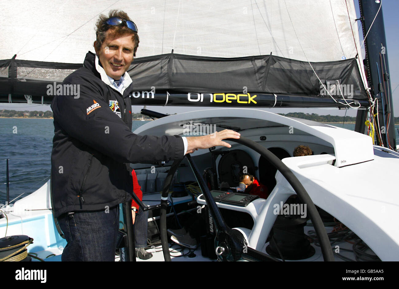 Sailing - Sam Davies Photo Shoot - Portsmouth Stock Photo - Alamy