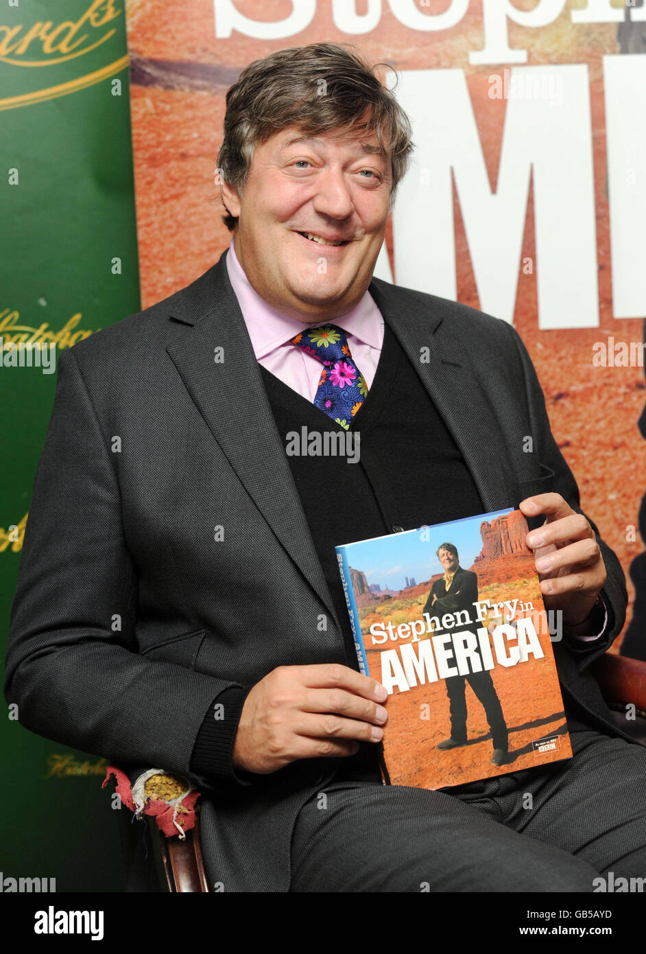 Stephen Fry signs copies of his latest book 'Stephen Fry in America' at ...