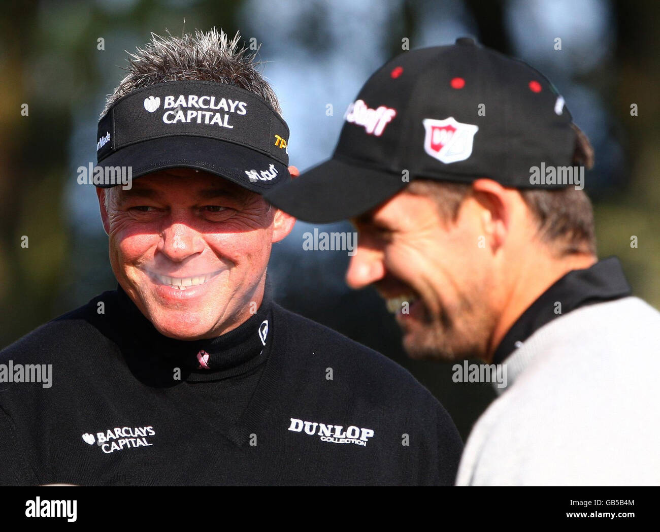 Northern Ireland's Darren Clarke and Ireland's Padraig Harrington ...