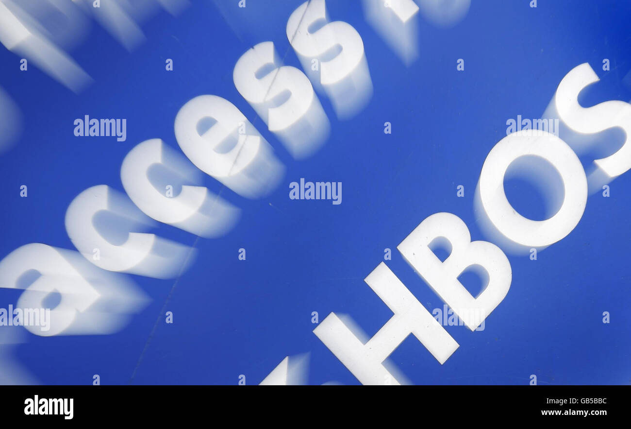 Possible merger between Lloyds TSB and HBOS. A general view of a sign ...