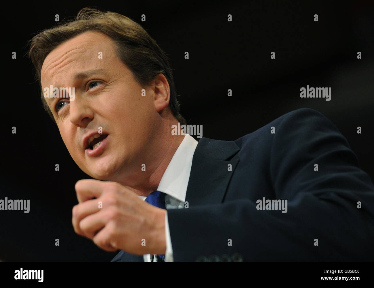 Conservative Party leader David Cameron delivers his keynote speech to ...