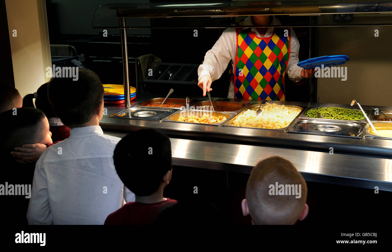 School Dinners Stock Stock Photo - Alamy
