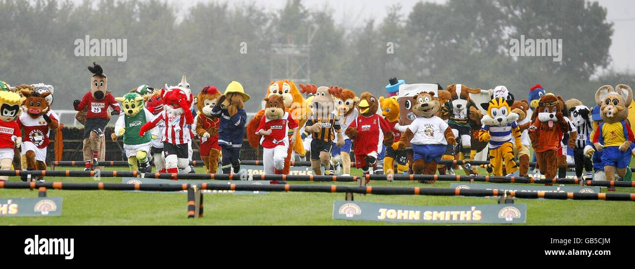 STANDALONE PHOTO Football club and other mascots compete during the ...