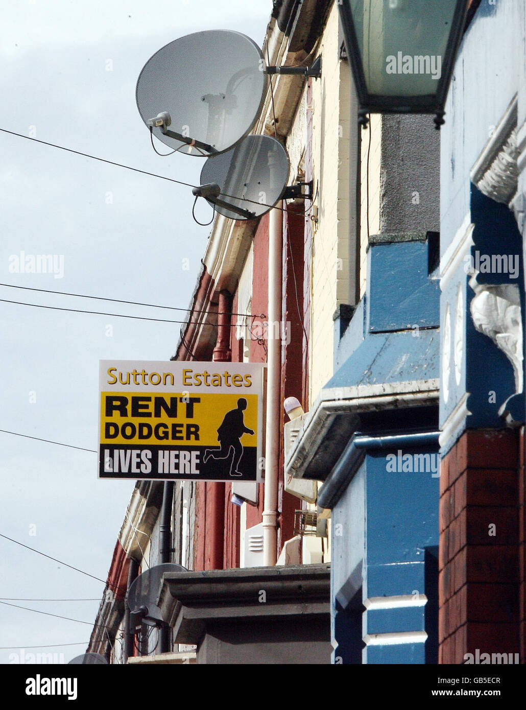 Rent dodger signs hi-res stock photography and images - Alamy