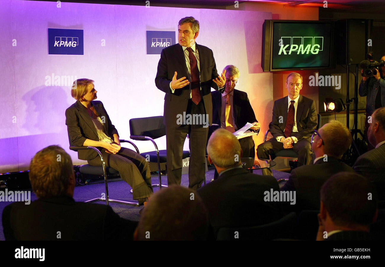 Pm meets business leaders in birmingham hi-res stock photography and ...