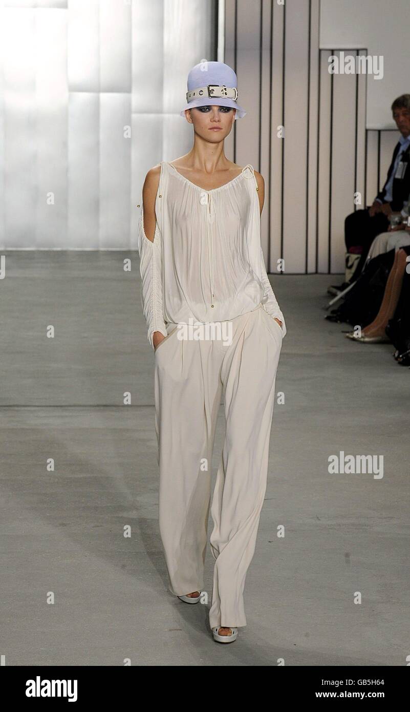 A model wears a creation by designer Temperley London, during London ...