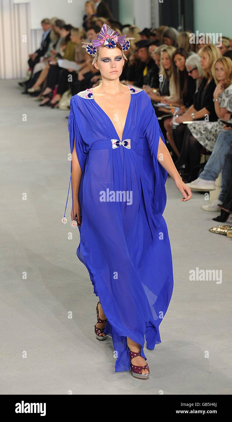 A model wears a creation by designer Temperley London, during London ...