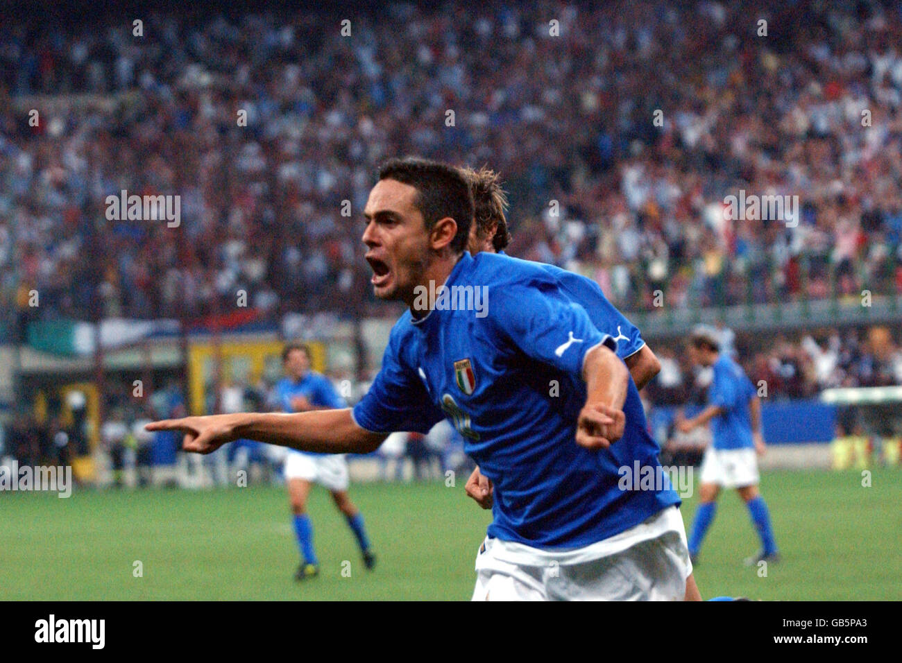 Italys filippo inzaghi celebrates goal hi-res stock photography and ...