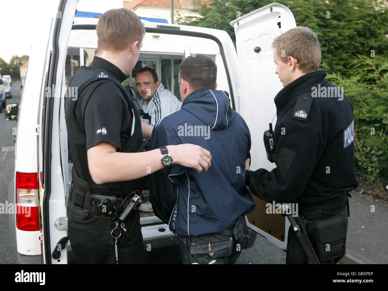Police raids in Scotland Stock Photo - Alamy