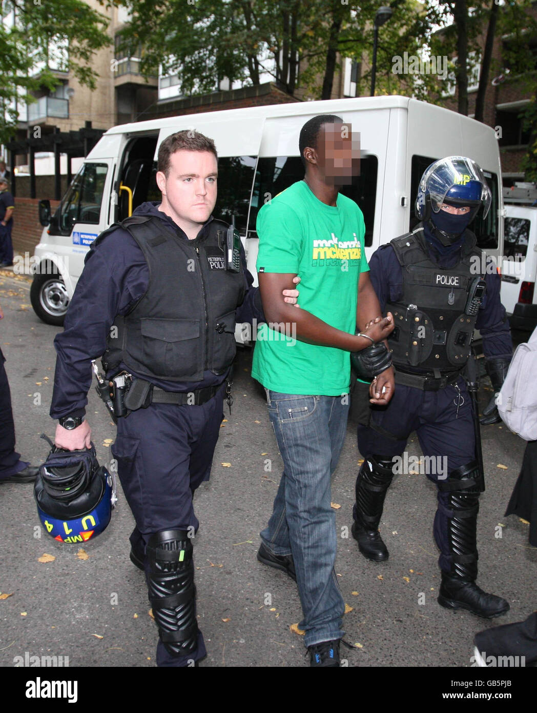 Police raids in London Stock Photo - Alamy